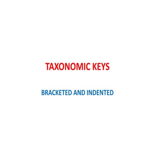 Taxonomic key | PPTX