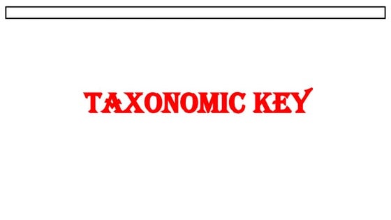 Taxonomic keys | PPT
