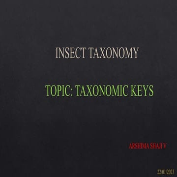 TAXONOMIC KEYS- Arshima Shaji.pptx