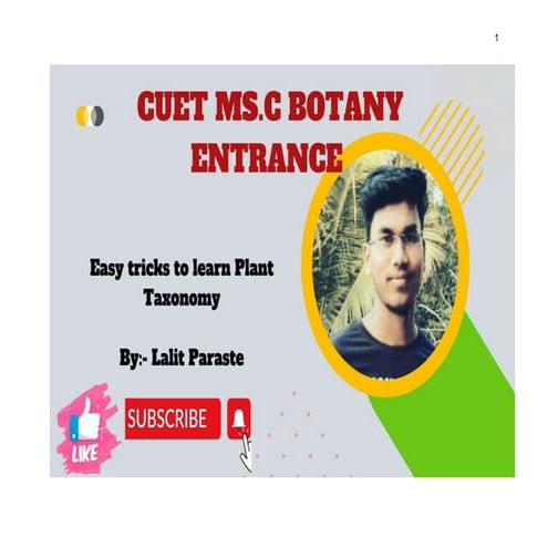 Easy tricks to learn Plant Taxonomy | PPT