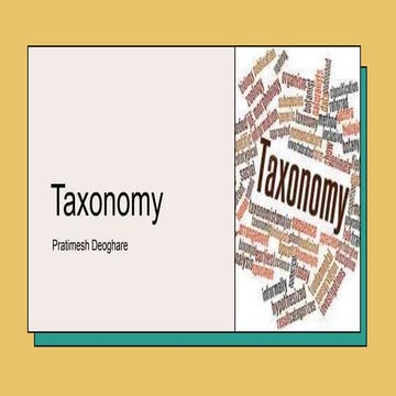 Taxonomy.pptx | Biological Sciences | Science
