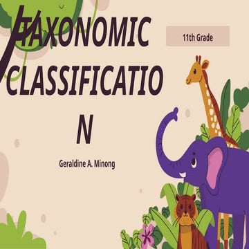 TAXONOMIC CLASSIFICATION OF ORGANISMS.pptx