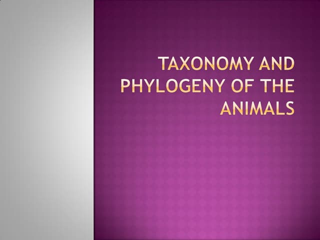 Taxonomy | PPTX