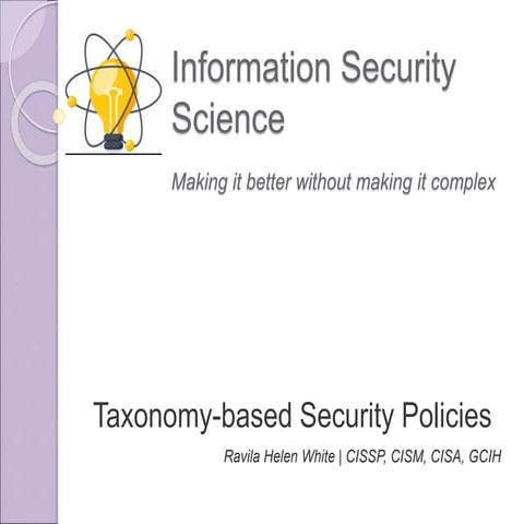 Taxonomy-based Security Policies | PPT