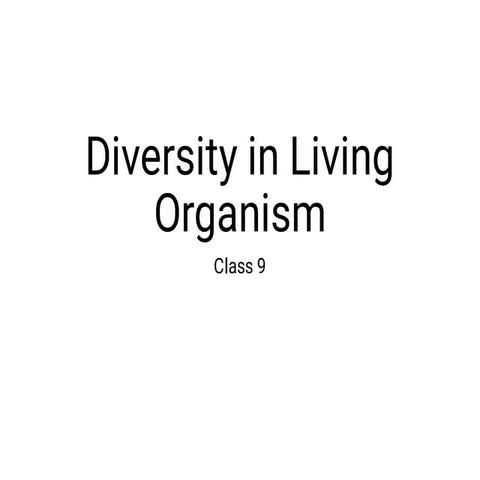 Taxonomy - diversity class 9, introduction to classification | PDF