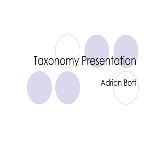 Taxonomy Presentation | PPT