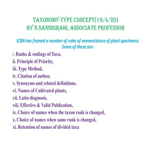 Taxonomy type concept | PDF