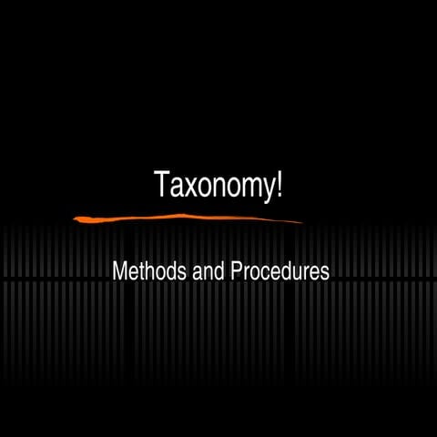Taxonomy101 | PPT