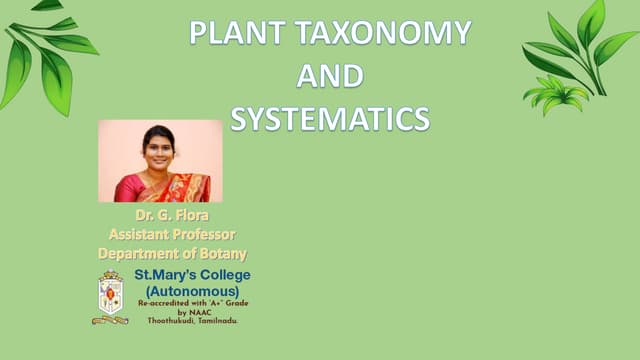 Numerical taxonomy_Plant Taxonomy | PPTX | Biological Sciences | Science