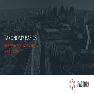 Taxonomy Basics for the Launch of Your Website | PPT
