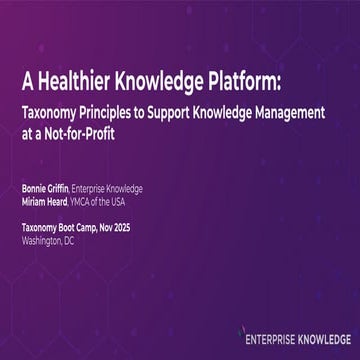 Taxonomy Principles to Support Knowledge Management at a Not-for-Profit ...