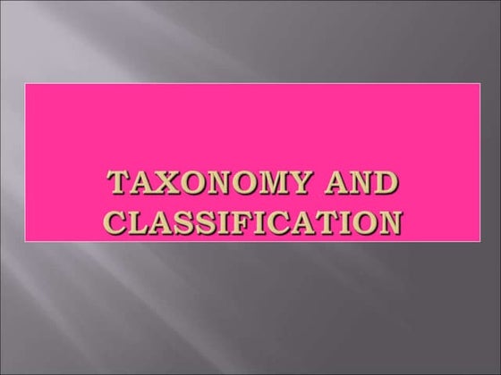Taxonomy Powerpoint GRADE 8 SCIENCE 123465 | PPT