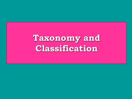 The Hierarchical Taxonomic System (A Ranking System for Biodiversity) | PPT