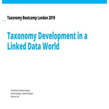 Taxonomy Development in a Linked Data World | PPT