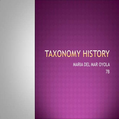 Taxonomy history | PPTX