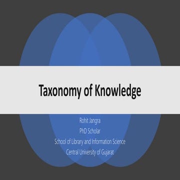 Taxonomy of Knowledge Management | PPTX | Databases | Computer Software and Applications