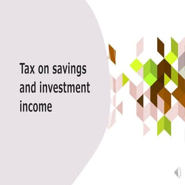 Tax on savings and investment income | PPT