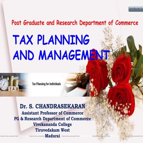 Tax planning for individuals | PPTX