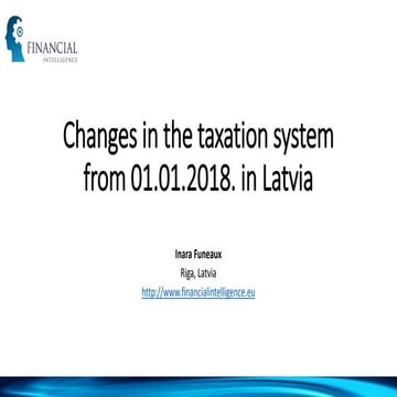 Tax reform in Latvia in 2018 | PPTX