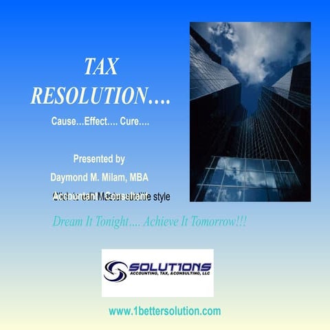 Tax resolution - | PPT