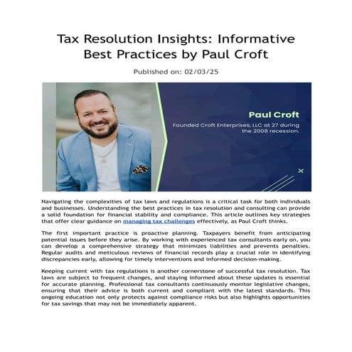 Tax Resolution Insights_ Informative Best Practices by Paul Croft.pdf
