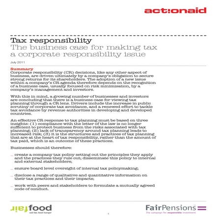 Tax Responsibility: The Business case for making Tax a Corporate ...