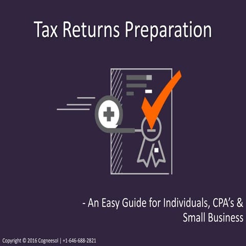 Tax Return Preparation: A Guide for Individuals, CPA & Small Business | PPT