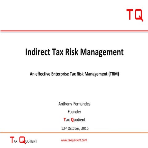 Tax risk management_13th_oct_2015 | PDF
