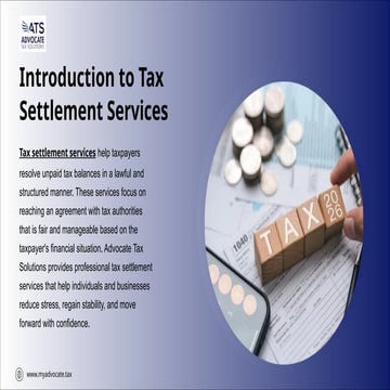 Tax Settlement Services: A Clear Guide to Resolving Tax Debt | PPTX