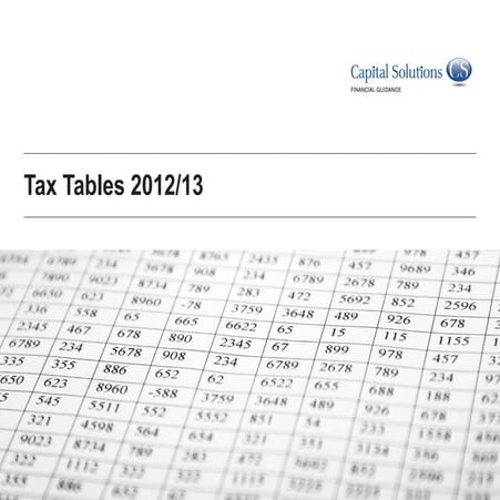 Tax table 2013 14 | PDF | Business Accounting & Finance | Business