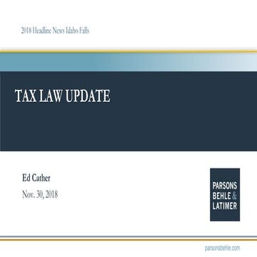 Tax Law Update | PPT