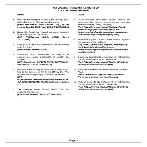 Tax updates February '19 | PDF