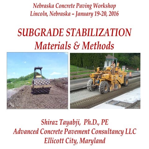 Subgrade Stabilization: Materials & Methods | PPT