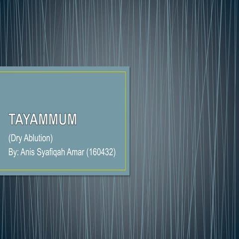 Tayammum | PPTX