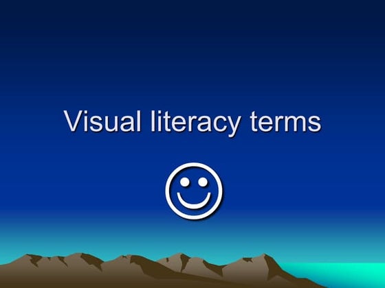 Visual Literacy and Advertising Techniques Glossary of Terms | PPT