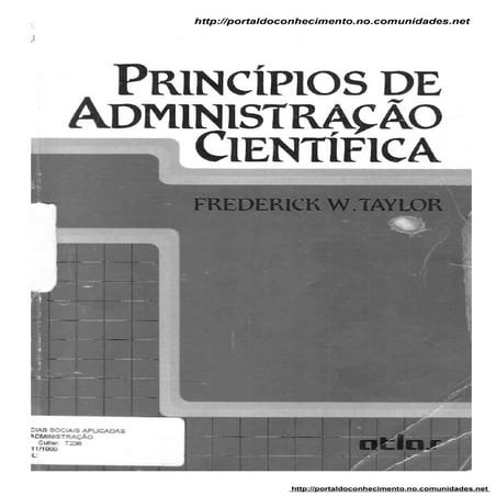 Taylor principios de Administracao Cientifica | PDF