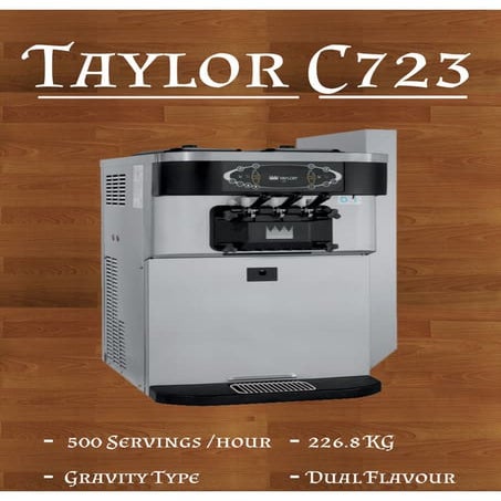 Taylor C723 Frozen Yoghurt Machine | PDF