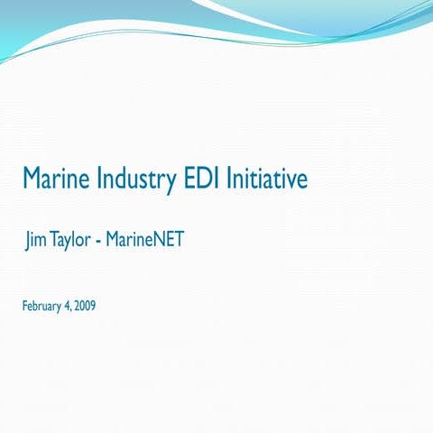 Marine Industry EDI Initiative | PDF