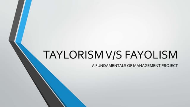 Taylor principles of scientific management | PPTX