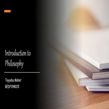 Introduction to philosophy, educational philosophy | PPTX