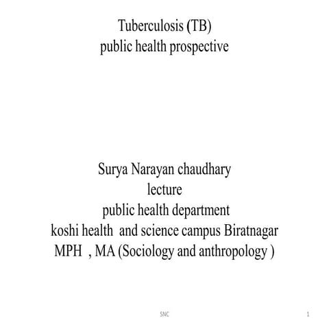 TB(Tuberculosis) | PPT