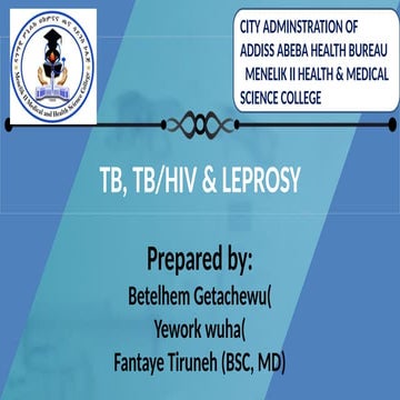 Tuberculosis is an infectious disease transmitted from person to person ...