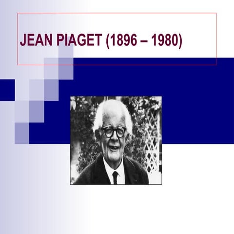 PPT Psikologi Kognitif Jean Piaget (1896 - 1980) | PPT