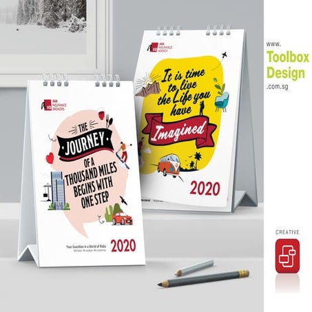 TOOLBOX DESIGN • AVA INSURANCE AGENCY • CALENDAR ILLUSTRATION | PPT