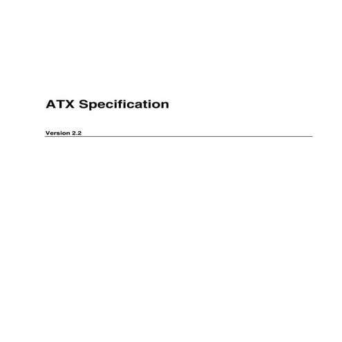 Developer specs atx2_2 | PDF