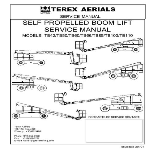 Tb boom lift service manual | PDF