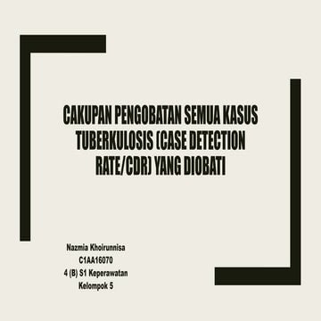 Kasus tuberkulosis (case detection rate) | PPTX