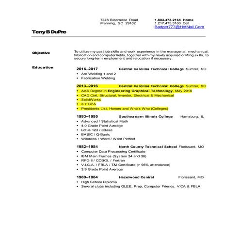 COREY ROBERTS Resume | DOCX