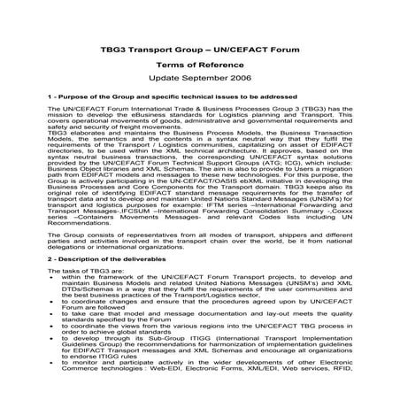 Tbg306063 Tbg3 Terms Of Reference Sept 2006 V3 | DOC