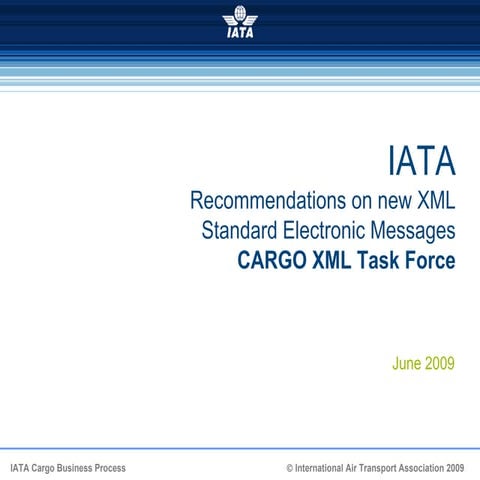 Tbg309093 Cargo Xml Electronic Messages Approach V0.4 | PDF